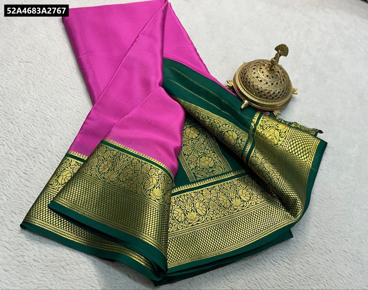 Mysore Semi Crepe Silk Saree for Women | Traditional Wear – TREND BUY