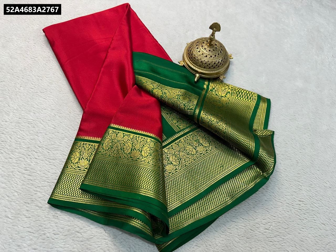 Mysore Semi Crepe Silk Saree for Women | Traditional Wear – TREND BUY