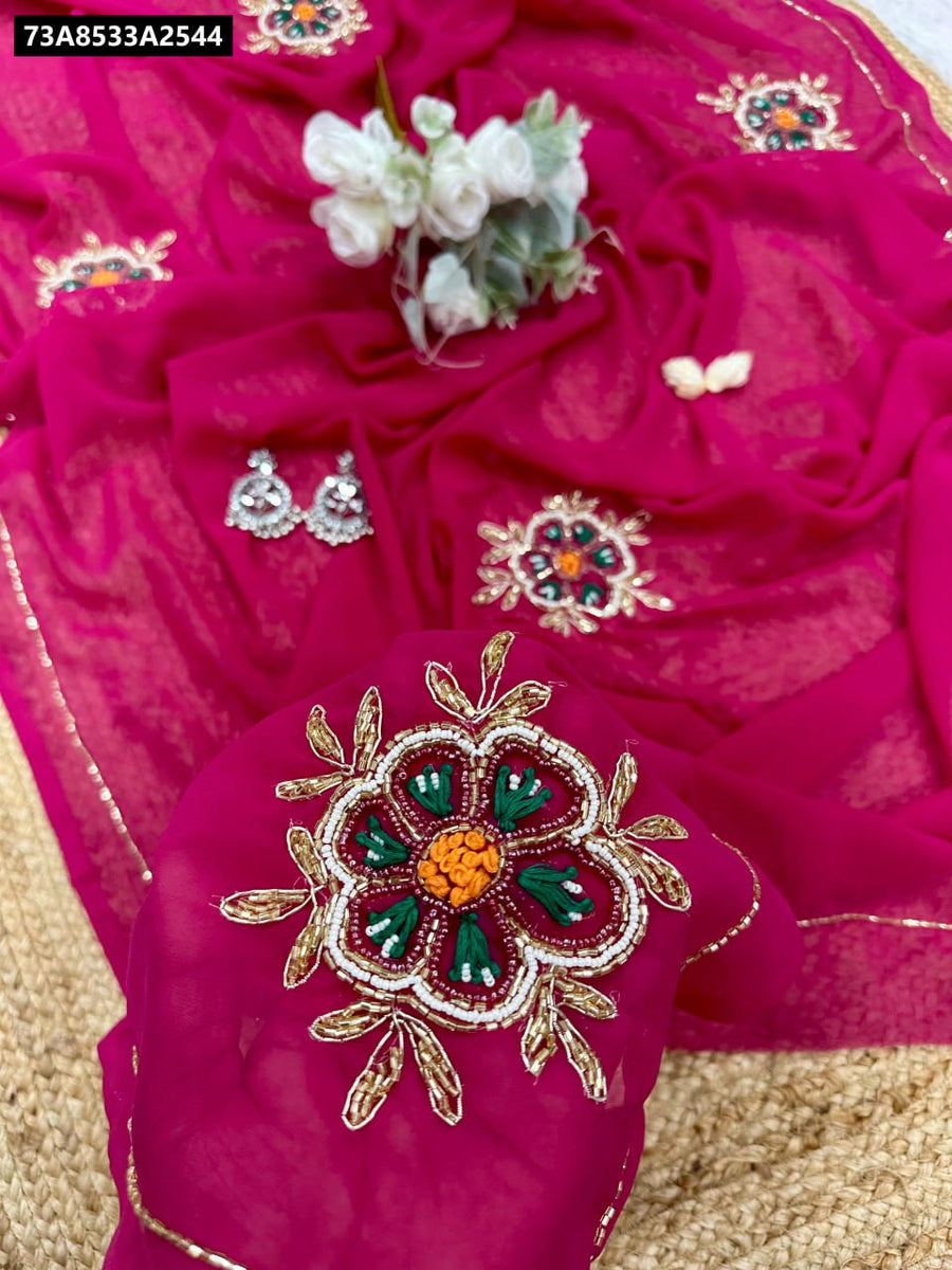 Soft Georgette Handwork Saree | TRENDBUY Festive Collection – TREND BUY